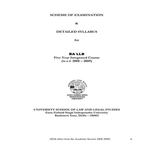 Llb syllabus | PDF