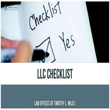 LLC Checklist | PPTX