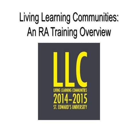 Llc presentation for ra training august 2014 | PPTX | Undergraduate ...