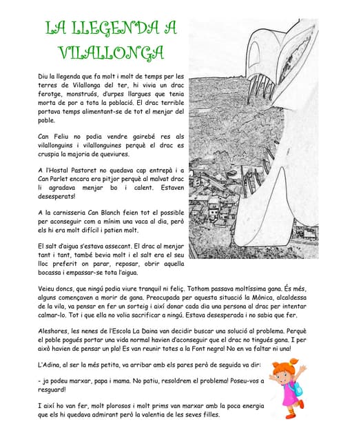 Taller de lectura .Text narratiu. Llegenda de Sant Jordi | PPT