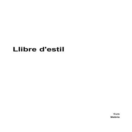 Llibre estil | DOCX