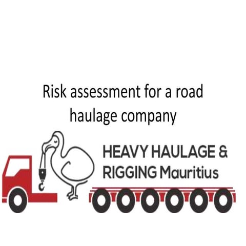 Risk Assessment in a Workplace Transport /Risk assessment for a road ...