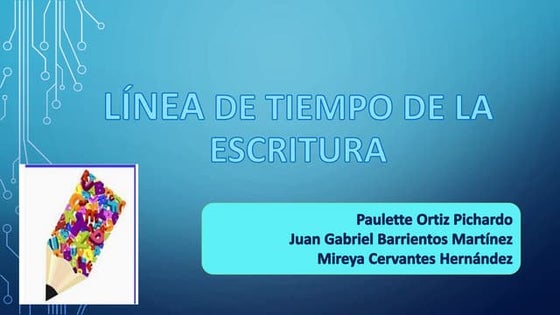 Linea del tiempo escritura. | PPT