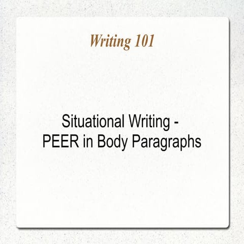 LL Lower sec - Peer in Sit writing | PPT