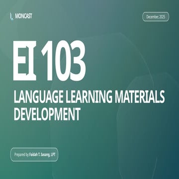 Language learning materials development | PPTX