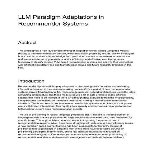 LLM Paradigm Adaptations in Recommender Systems.pdf