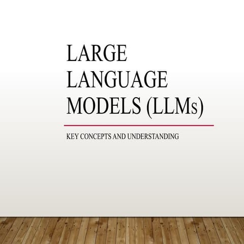 Non technical explanation of Large Language Model | PPTX