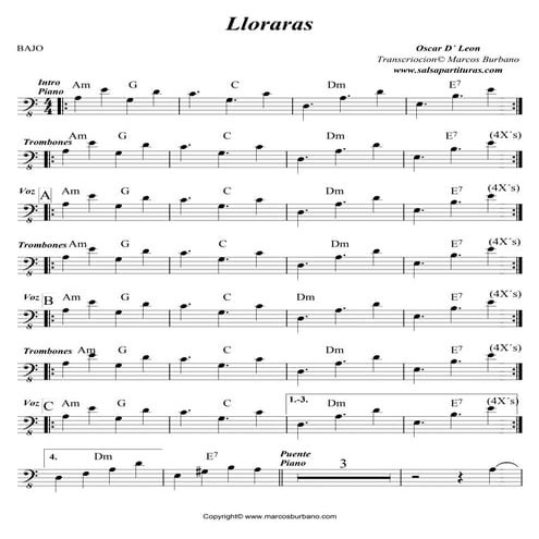 LLORARAS (OSCAR D´ LEON) | PDF