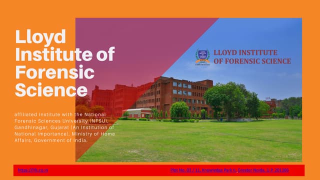 Lloyd institute of forensic science