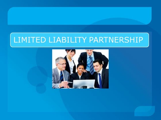 Limited liability Partnership (LLP) | PPT