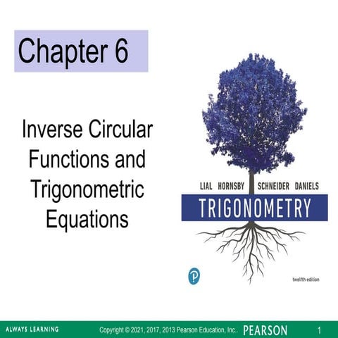 inverse circular functions and trigonometric equations | PPT