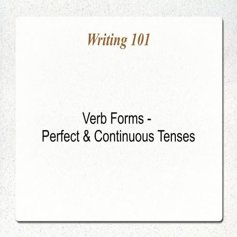 The progressive aspects of verb | PPTX