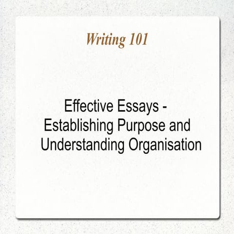 LL Upper Pri A - Establishing purpose and understanding organsation | PPT