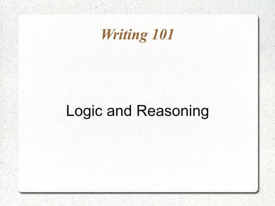 Logic Reasoning | PPTX