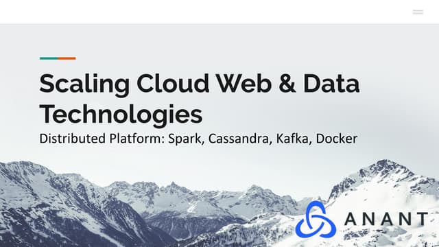 Scaling Cloud Web And Data Technologies Using Spark Cassandra Kafka 1670
