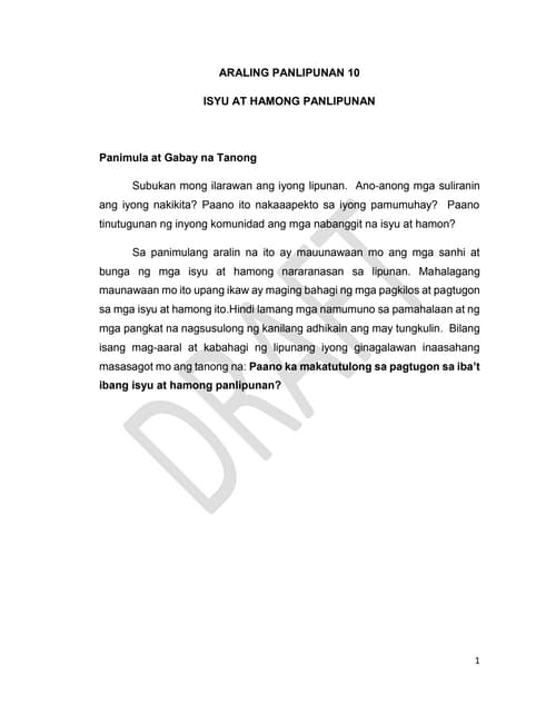 Halimbawa ng pagsasaling wika | PDF