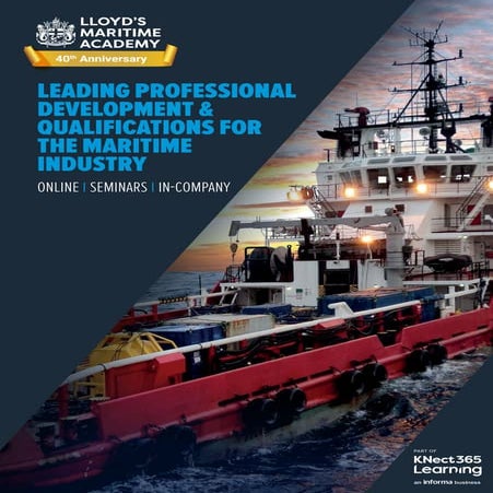 Lloyd's Maritime Academy 2018 course calendar | PDF