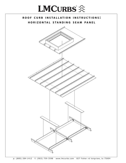 LMCurbs Roof Curb Installation Instructions For Universal Standing Seam ...