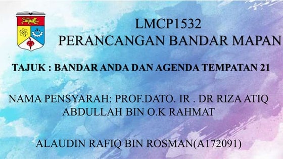 LCMR 1532 PEMBANGUNAN BANDAR MAPAN | PPT