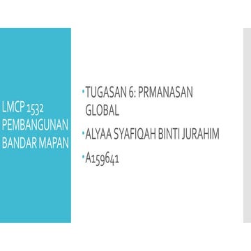 Lmcp 1532 pembangunan bandar mapan | PPTX