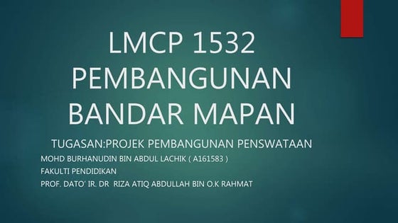 PROJEK PEMBANGUNAN | PPT