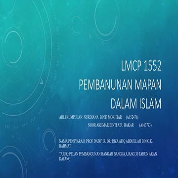 Pelan pembangunan bandar Baling, Kedah untuk jangka masa 30 tahun ke ...