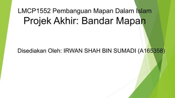 LMCP1552 Pembangunan Mapan Dalam Islam | PPT