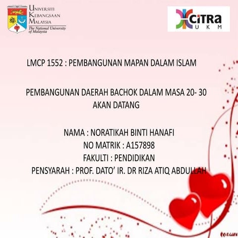 Lmcp 1552 Pembangunan Daerah Bachok dalam masa 20 30 tahun akan datang ...