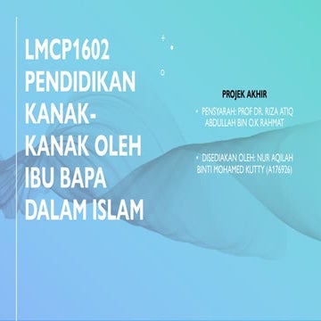 LMCP1602- Projek Akhir (Nur aqilah binti mohamed A176926) | PDF