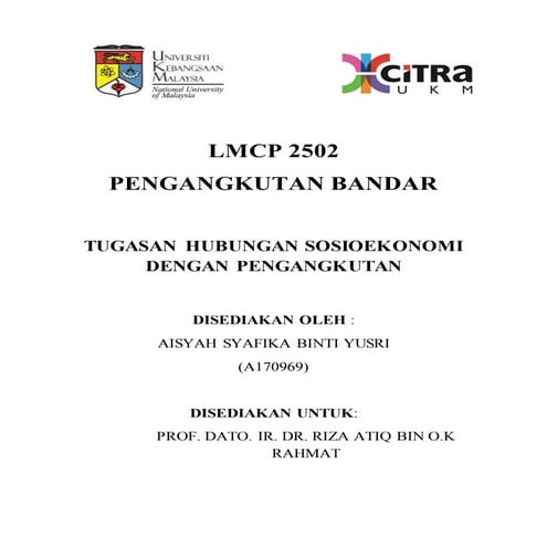 LMCP 2502- Pengakutan Bandar | PDF