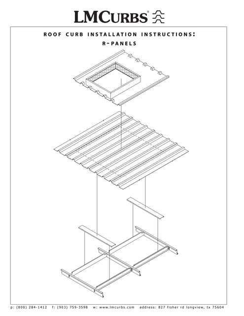 LMCurbs Roof Curb Installation Instructions For Horizontal Standing ...