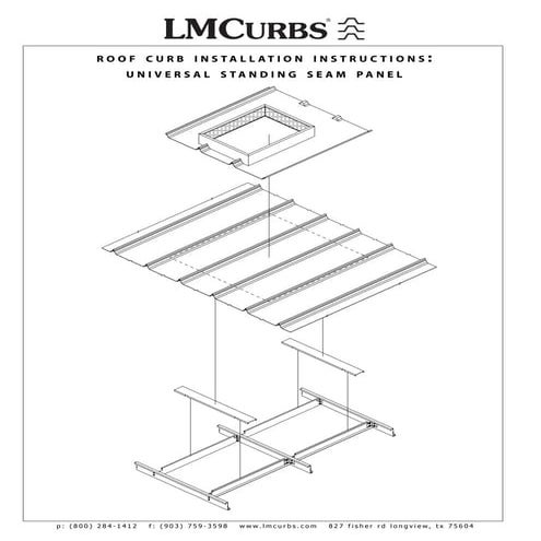 LMCurbs Roof Curb Installation Instructions For Universal Standing Seam ...