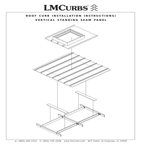 LMCurbs Roof Curb Installation Instructions For Vertical Standing Seam ...