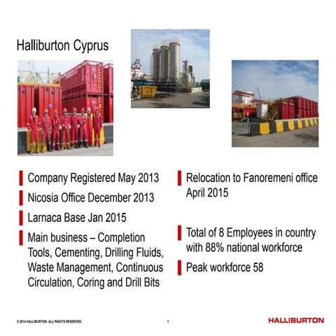 Halliburton Liquid mud plant at Larnaka port | PPTX
