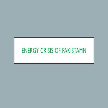 Lms Energy Crisis Of Pakistan L Upload Pptx