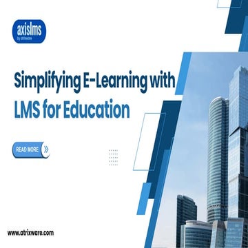 Simplifying E-Learning with LMS for Education | PDF