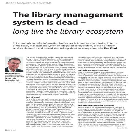 The State of Library Management Systems 2016 | PDF