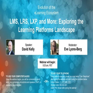 LMS, LRS, LXP, and More: Exploring the Learning Platforms Landscape | PPT