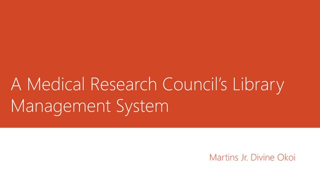 Project proposal of Library Management System. | PDF