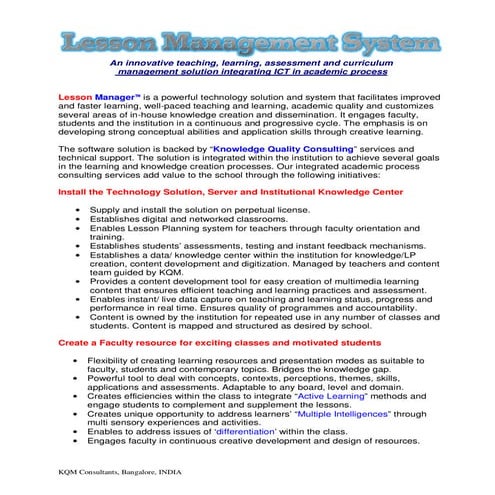 Lesson Management System | PDF