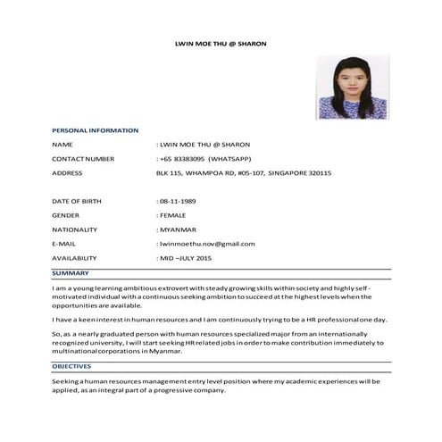 Lmt.fresh grad cv | DOCX