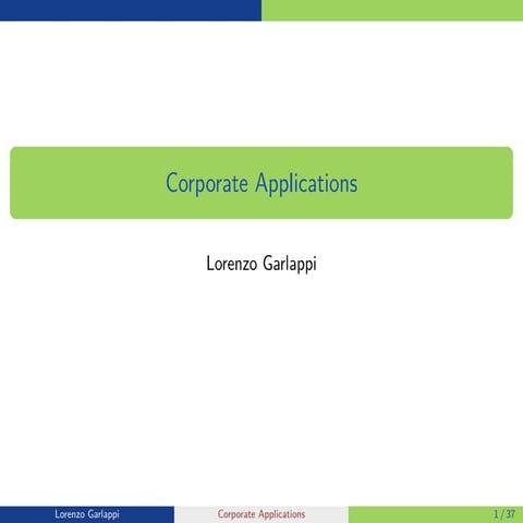 Corporate Applications - Three corporate contexts | PPT
