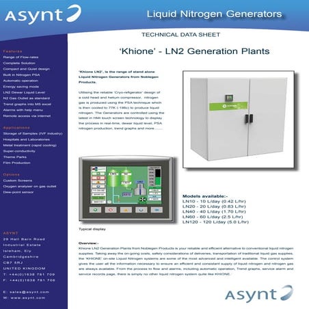 Liquid Nitrogen Generators | PDF