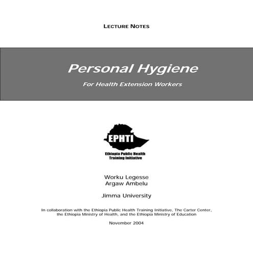 Personal hygiene | PDF