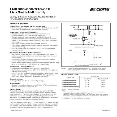 Original Power Supply IC LNK616PG LNK616P LNK616 DIP-7 New | PDF