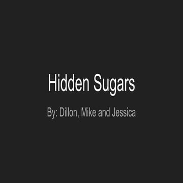 Lunch-n-Learn hidden sugars | PDF