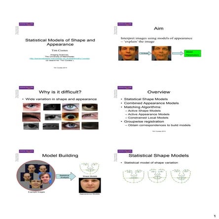 Statistical models of shape and appearance | PDF | Graphics Software ...