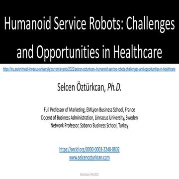 Humanoid Service Robots: Challenges and Opportunities in Healthcare | PDF