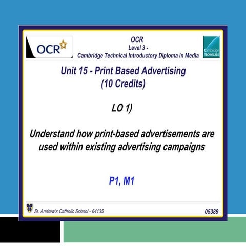 Unit 15 : LO1 | PPTX