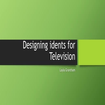 Television idents | PPTX